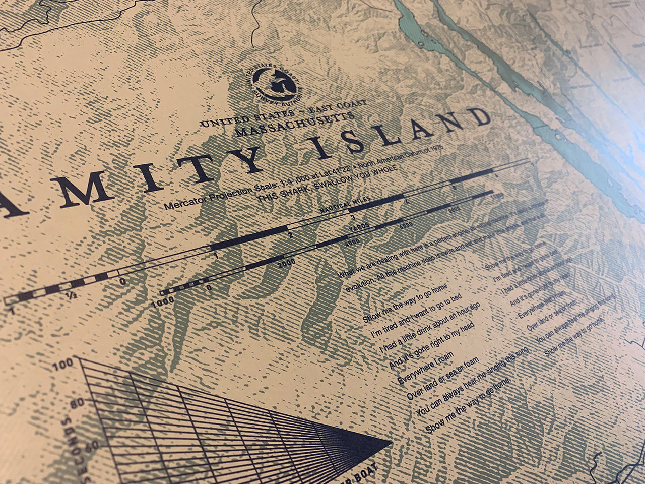 JAWS (green variant) by Anthony Petrie – RARE PRINTS AND POSTERS