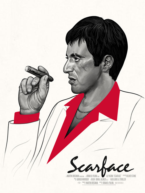 SCARFACE (regular) by Mike Mitchell – RARE PRINTS AND POSTERS